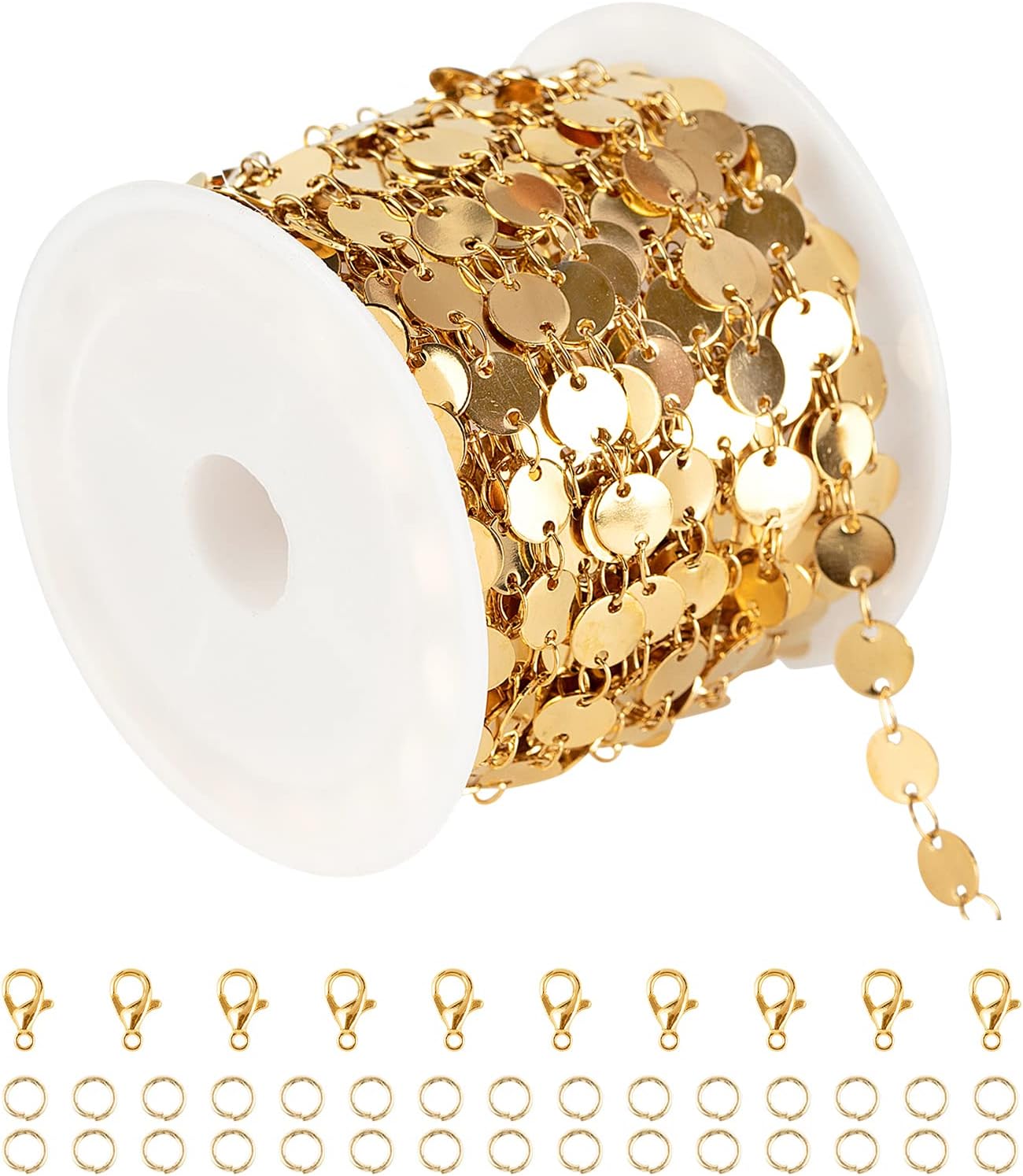 Amazon.com: UMAOKANG Gold Plated Jewelry Making Chain Bulk, 304 ...
