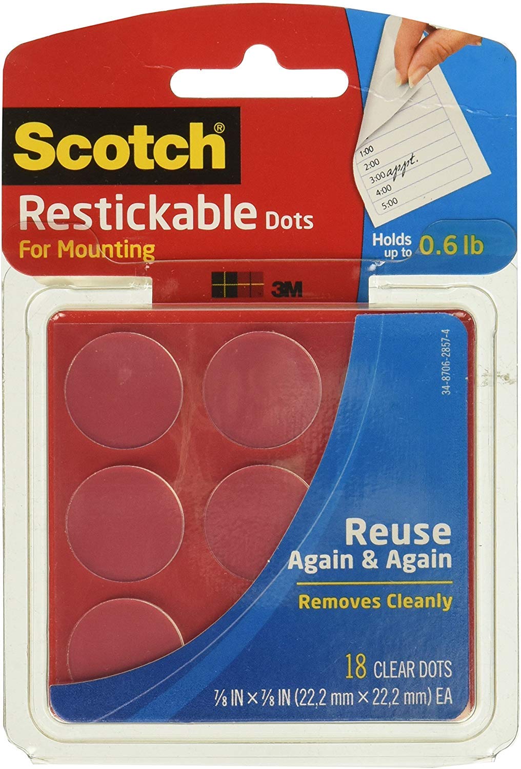 Amazon.com: Scotch(R) Restickable Mounting Dots, Clear Circles, Pack of ...