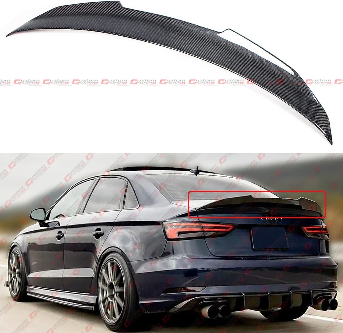 Amazon.com: WheelX Rear Trunk Spoiler Compatible with 2014-2020 Audi A3 ...