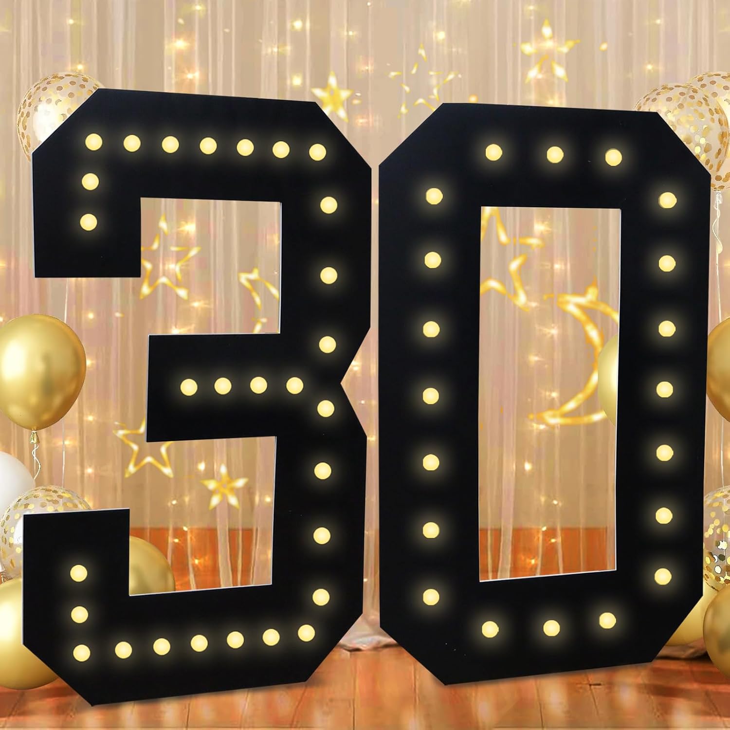 Amazon.com: 3FT Marquee Numbers, Pre-Cut Black Marquee Number for Men ...