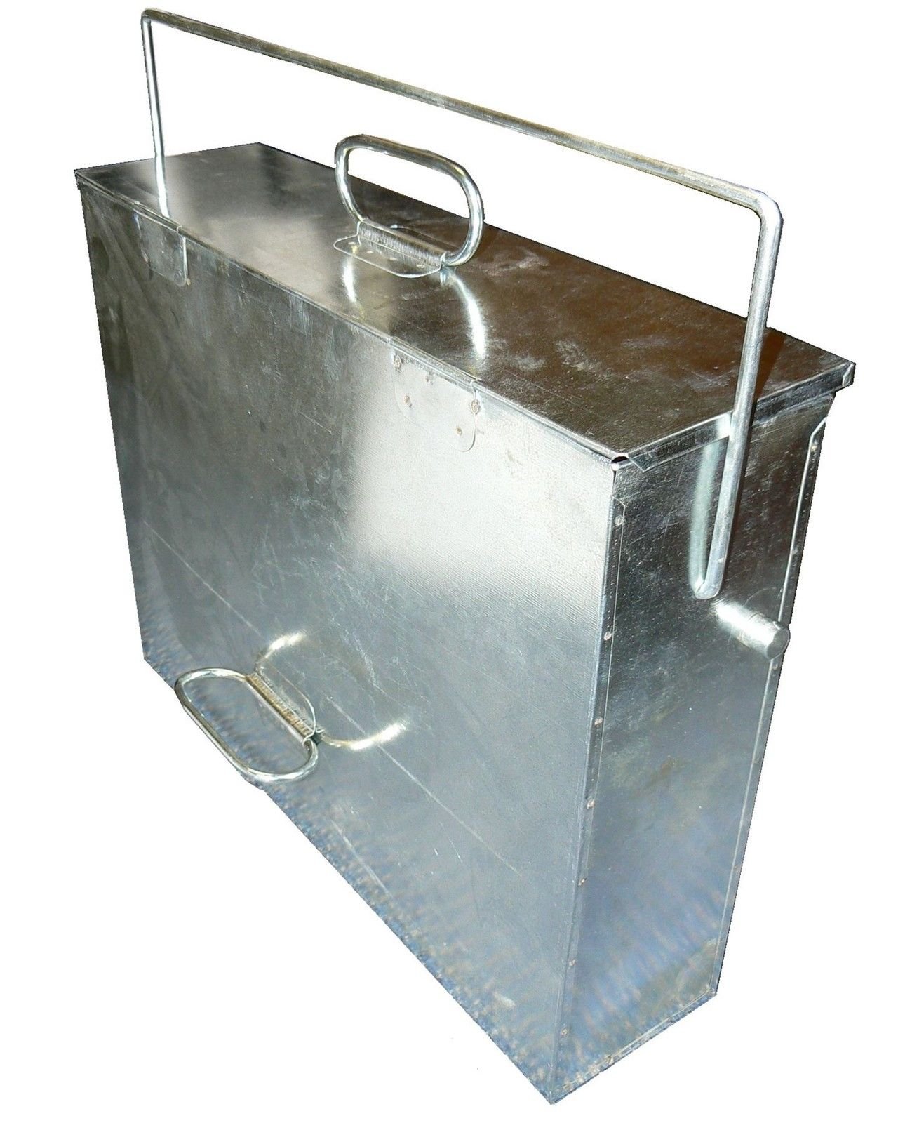 Galvanised Hot and Cold Ash Carrier Box Tidy Metal for Coal Wood Fire ...