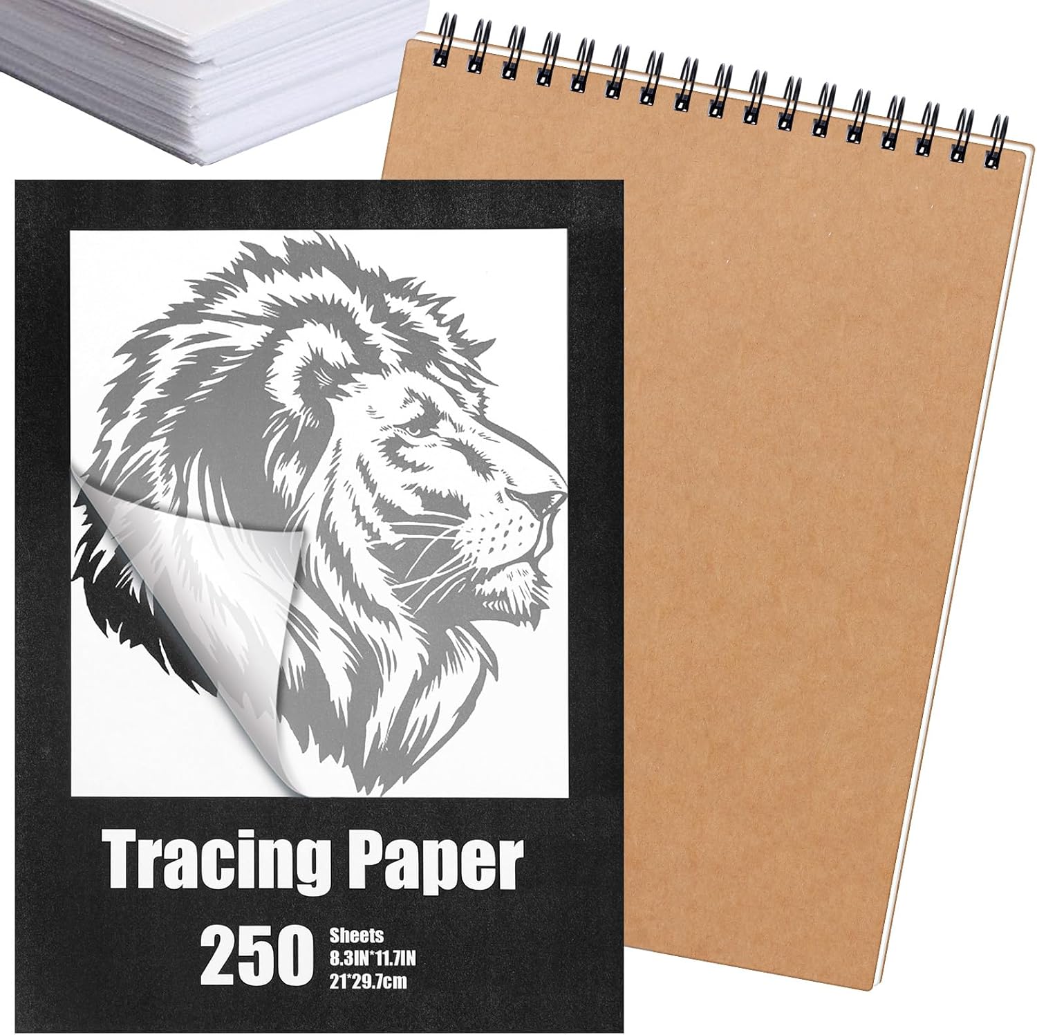 Amazon.com: Tenare 1 Pack 250 Sheets Tracing Paper for Drawing 9 x 12 ...