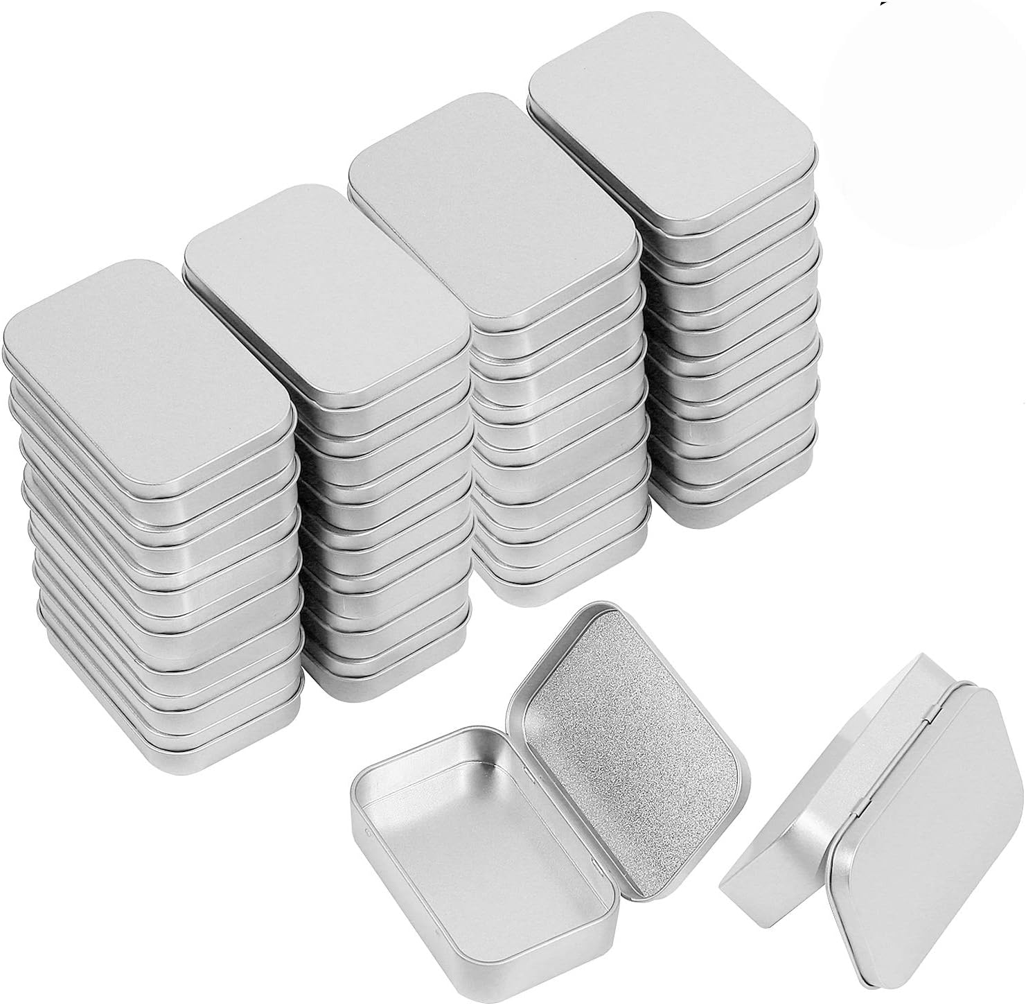 Amazon.com - 30 Pcs Metal Hinged Tin Box Container Mini Portable Small ...