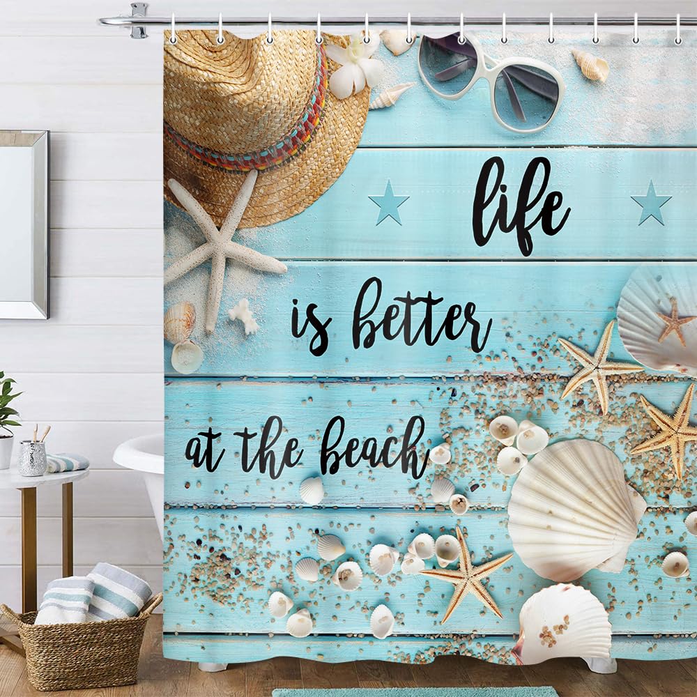 Rustic Beach Themed Bathroom