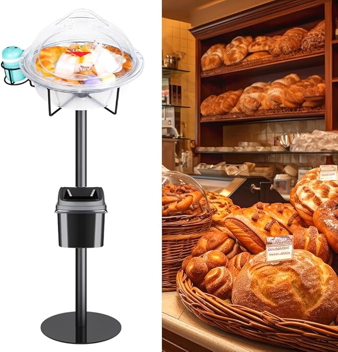 Amazon.com: Helivivfy Sample Stand Black Metal Demo Stand, Food Sample ...