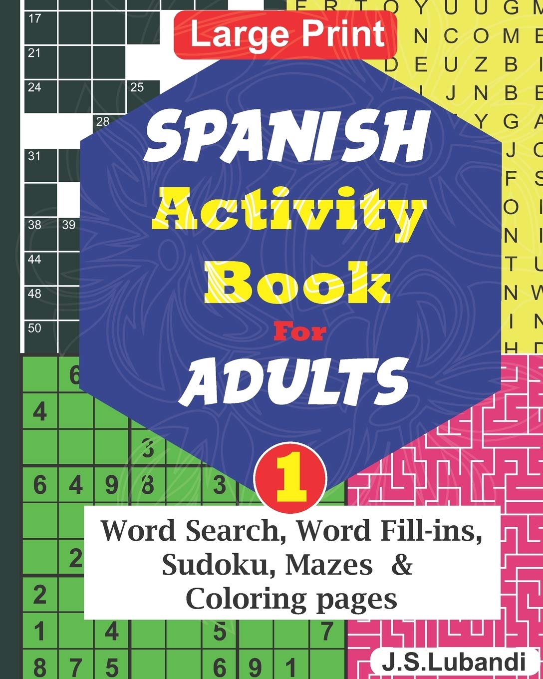 Amazon.com: SPANISH Activity Book for ADULTS; 1 (Fun SPANISH ACTIVITY ...