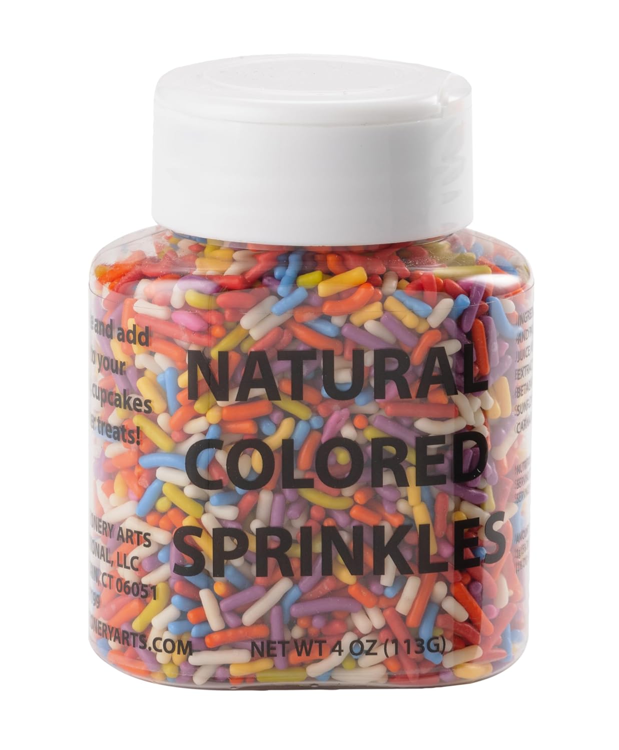 Amazon.com: 100% NATURAL RAINBOW SPRINKLES - NATURAL COLOR, DAIRY FREE ...
