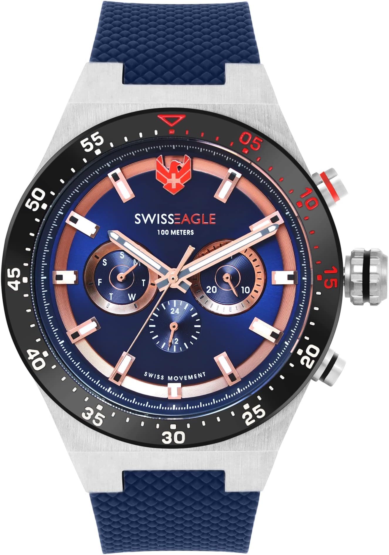 Swiss Eagle Men’s Swiss Made Movement Chronograph Watch: Buy Online at ...
