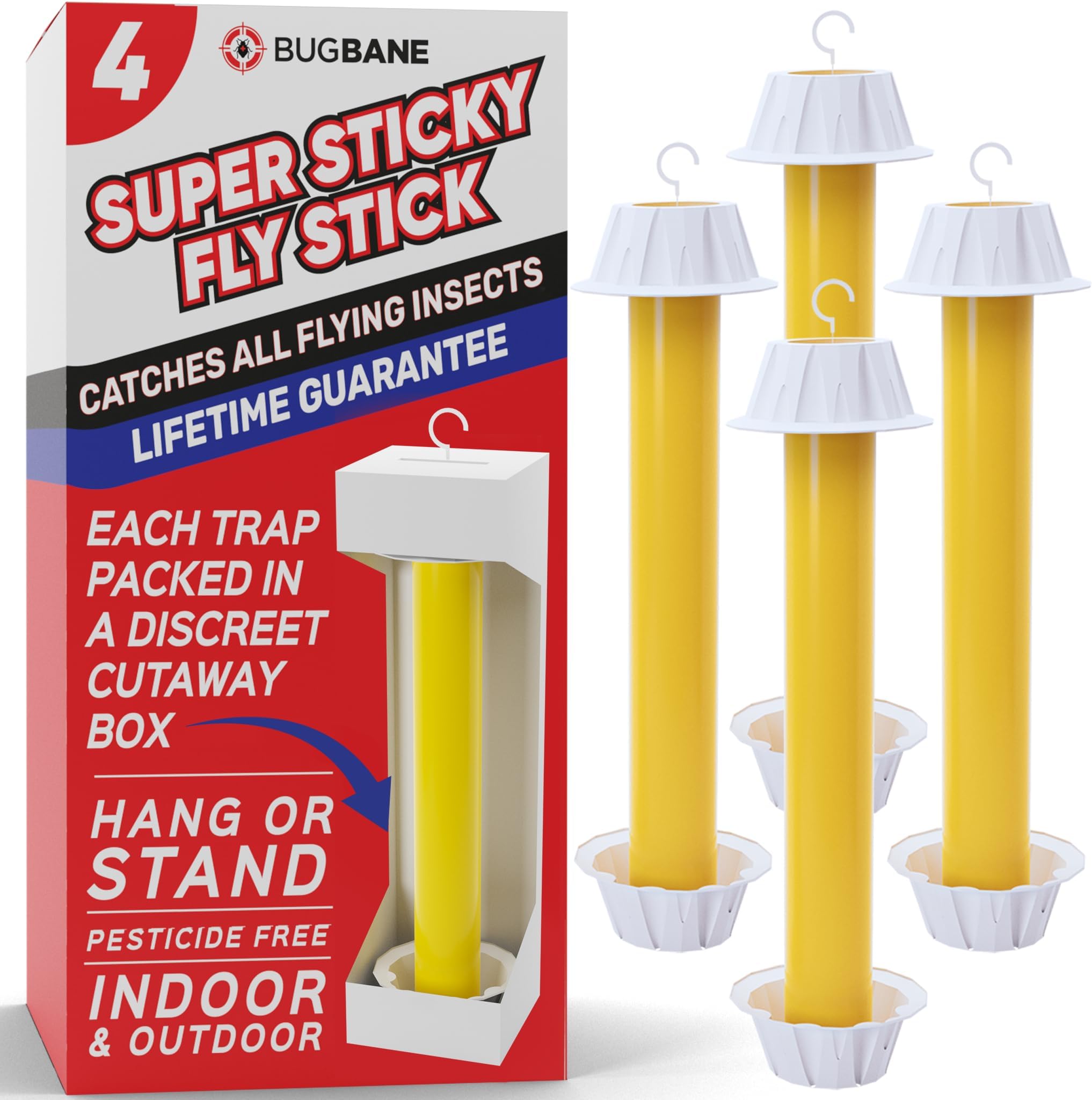 Amazon.com : RESCUE! Fly TrapStik – Indoor Hanging Fly Trap - 8 Pack ...