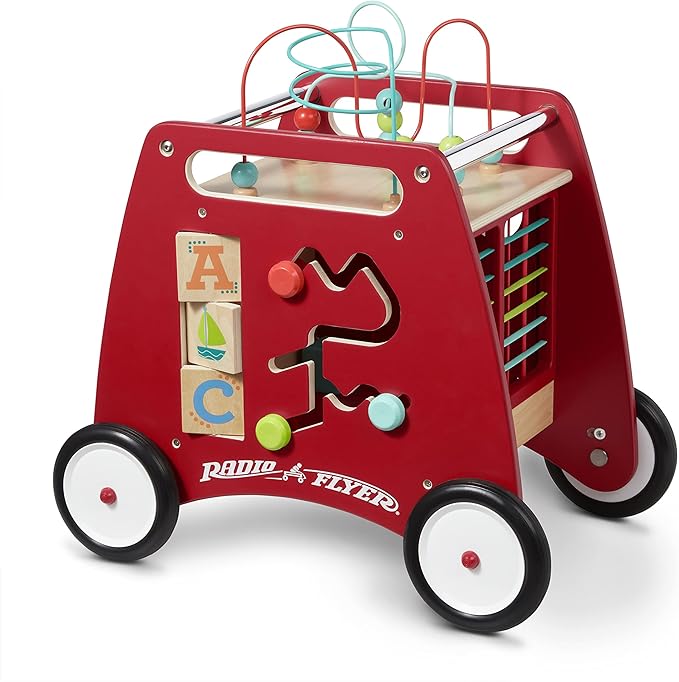 Amazon.com: Radio Flyer Deluxe Push & Play Cube Walker, Walker Toy for ...