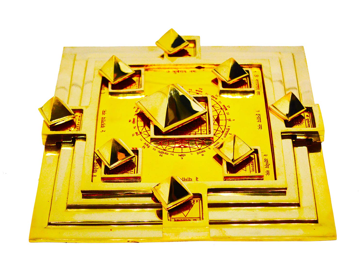 Buy Saubhagya Global Brass Maha Vastu Purush Navgrah Pyramid Yantra ...