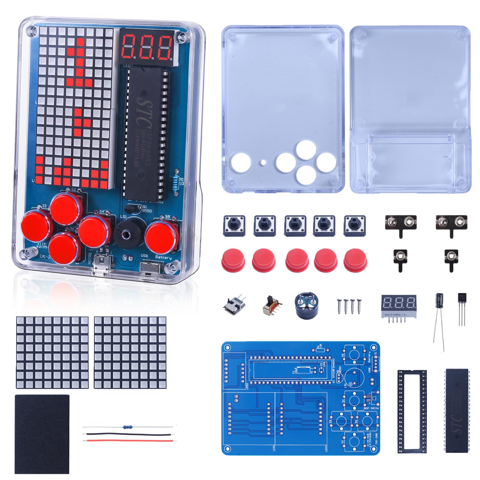 Amazon.com: DIY Soldering Game Kit, PEMENOL 4 Retro Games Electronics Learning Soldering Project ...