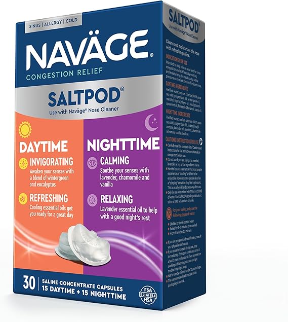 Amazon.com: Navage Daytime & Nighttime SaltPods 30-Packs (15 Each ...