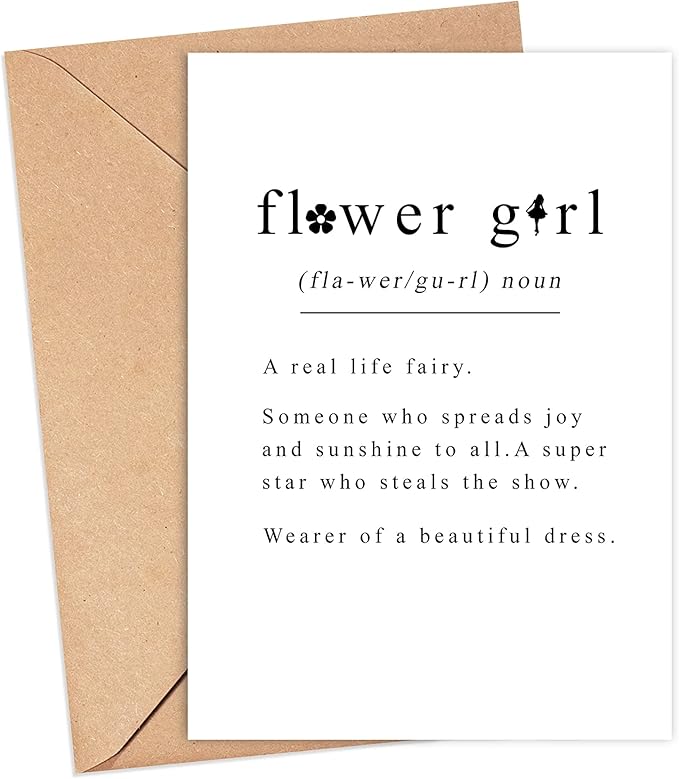 Amazon.com : Flower Girl Card - Will You Be My Flower Girl - Proposal ...