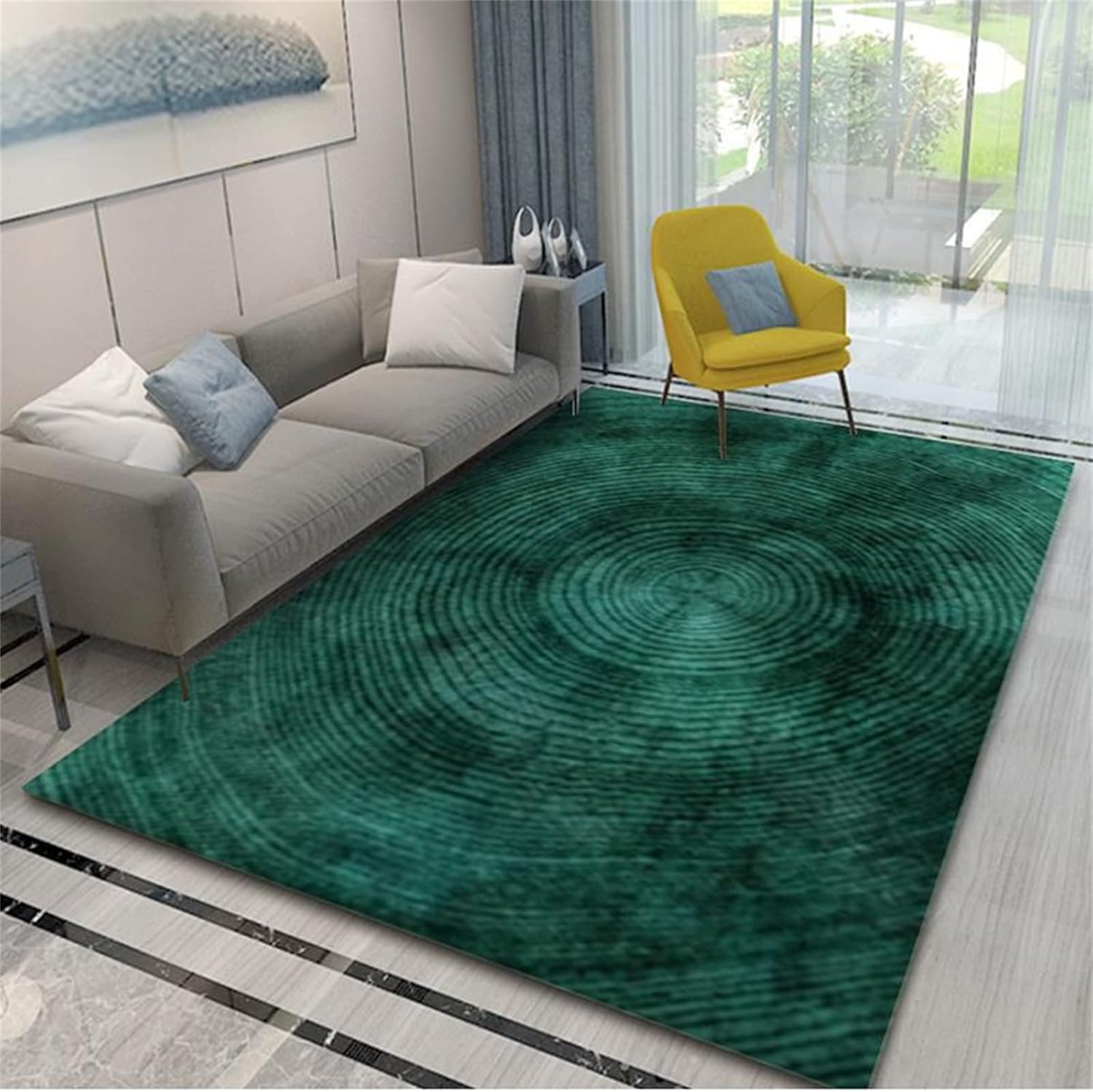 Amazon.com: Tree Rings Area Rug,4x6ft,Modern Abstract Swirl Cozy Living ...