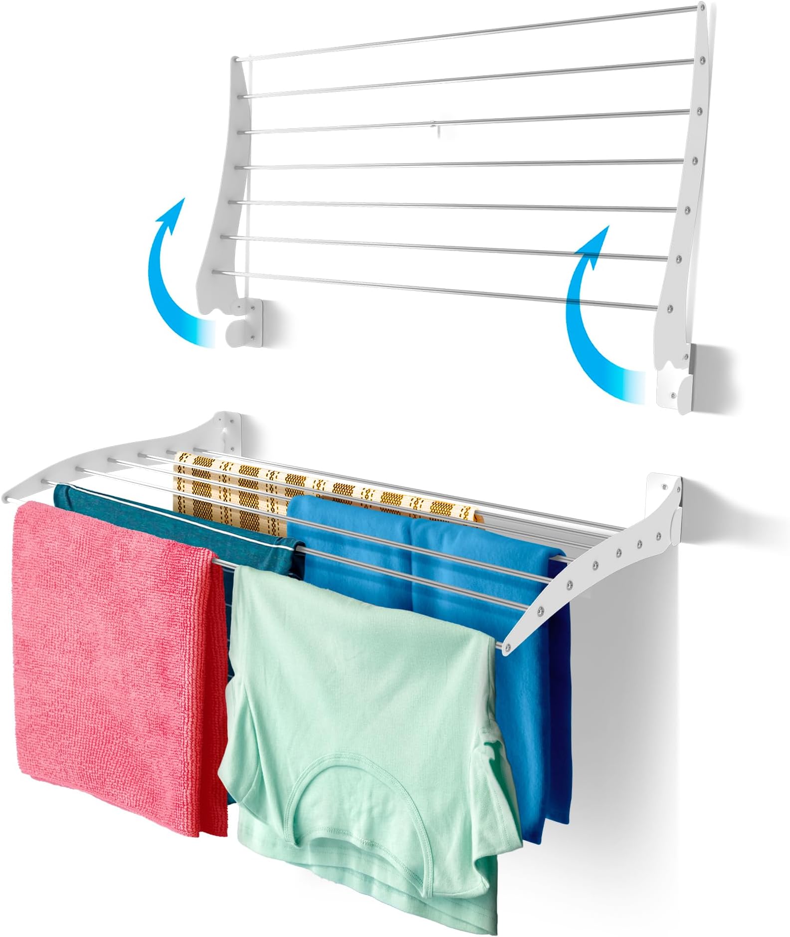 Step Up Vertical Laundry Drying Rack 100 cm White : Amazon.co.uk: Home ...