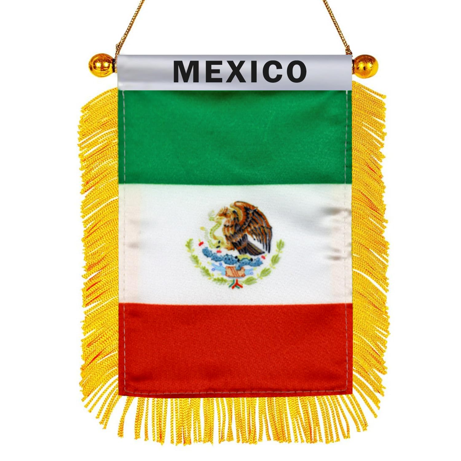 Amazon.com : Mexico Hanging Flag with Suction Cup 4x6 Inch - Double ...