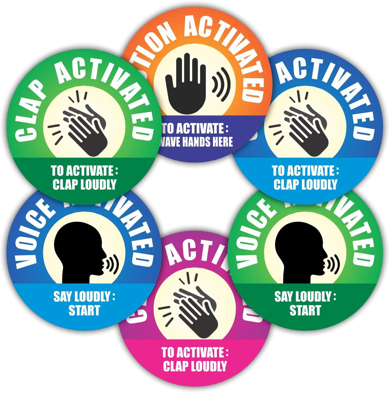 Amazon.com: Prank Stickers - (Pack of 120) 2" Large Round Fake Voice ...