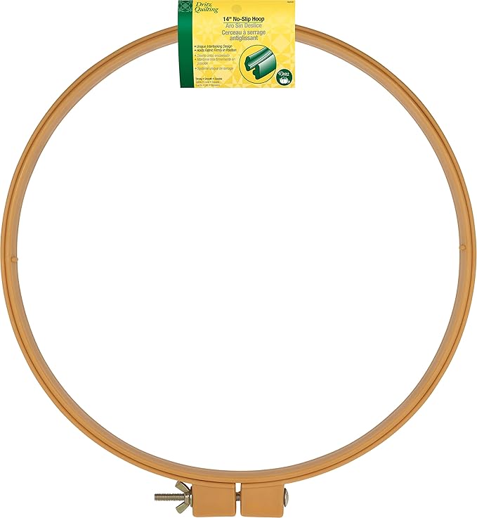 Amazon.com: Dritz 3203 Plastic No-Slip Quilting Hoop, 14-Inch, Natural ...