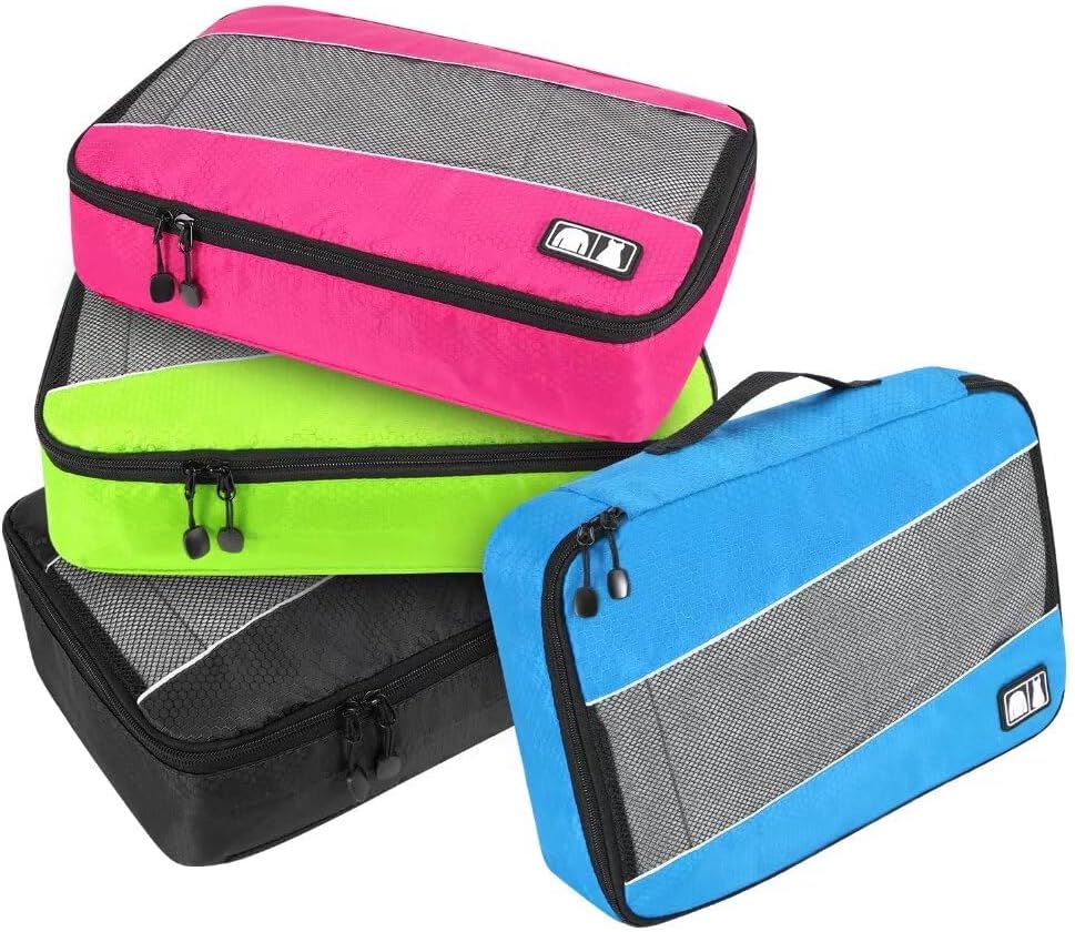 Small Packing Cubes For Travel, SWEDOU 4pcs Small Travel Organiser Bag ...