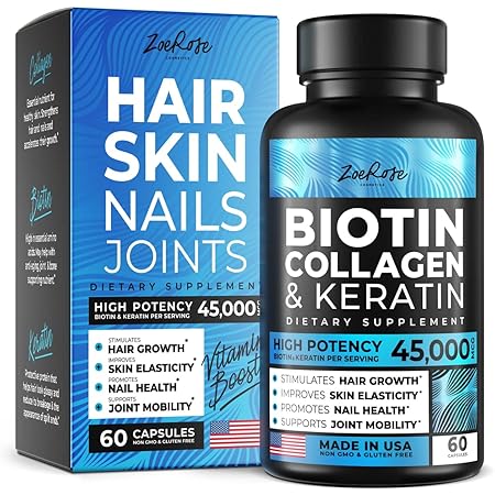 Amazon.com: Hair Vitamins - Biotin 10000 mcg for Hair, Skin and Nails ...
