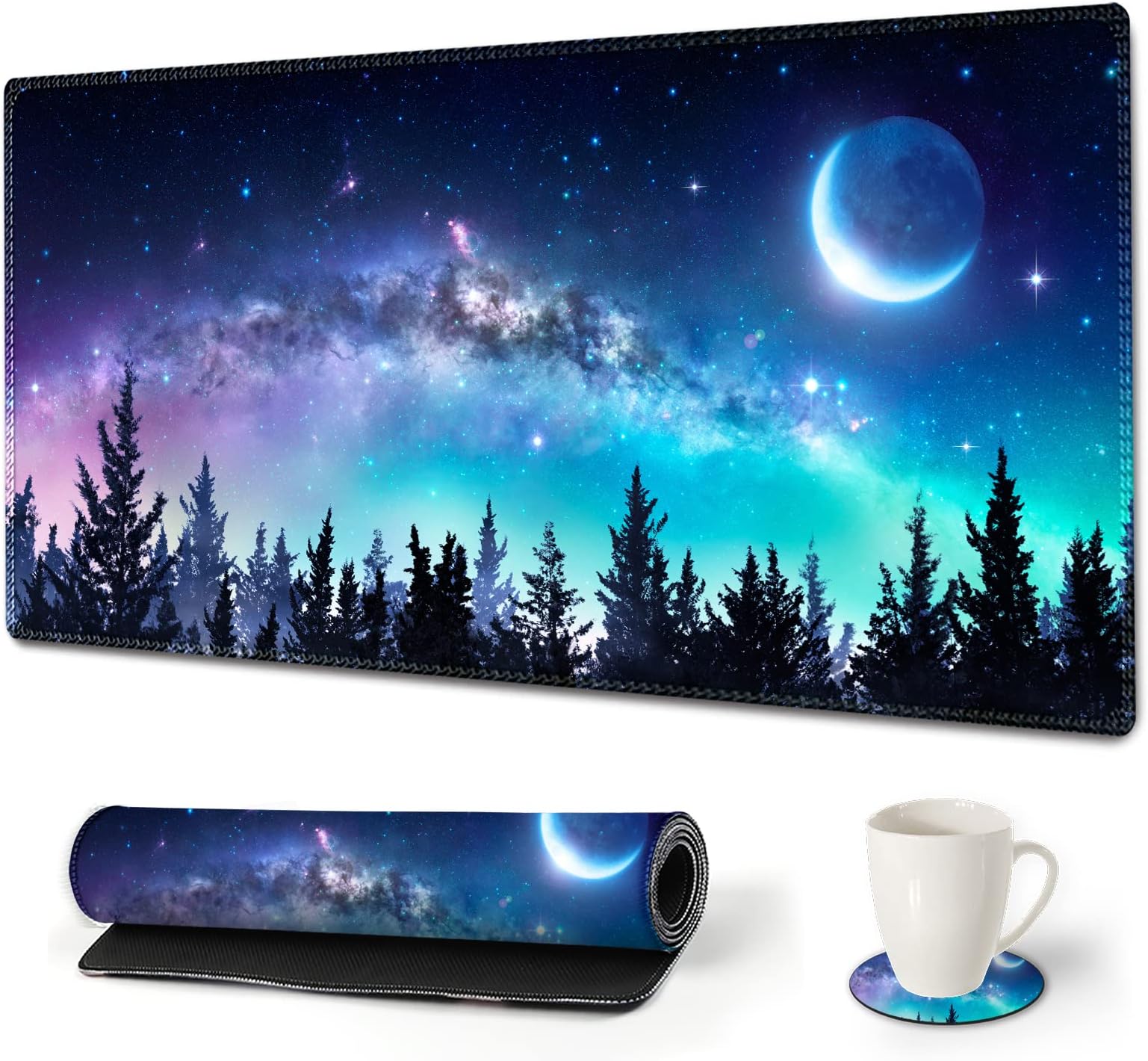 Amazon.com : Extended Gaming Mouse Pad and Coaster, Large Non-Slip ...