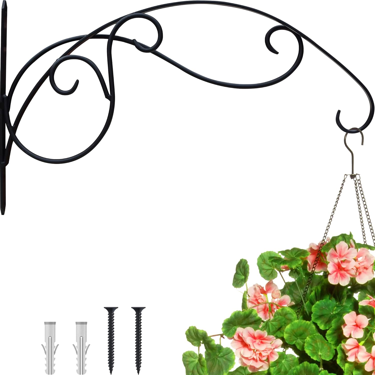 Amazon.com: Gray Bunny Outdoor Plant Hanger Hook, 23” Large Heavy Duty ...