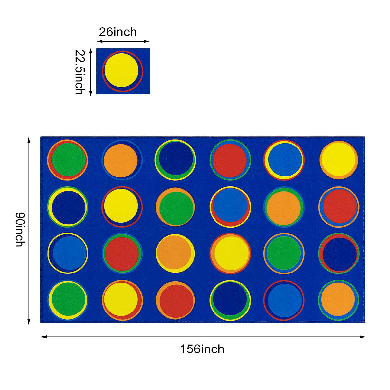 Snapklik.com : LIVEBOX Sitting Spots Kids Rug For Classroom, Washable ...