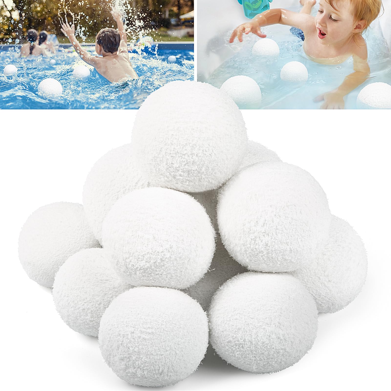 Amazon.com : Moritakk 12 Pack Reusable Scum Balls for Spas Hot Tub ...