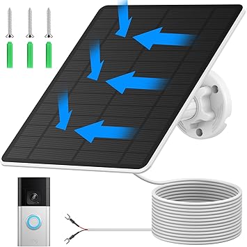 Amazon.com : Ring Doorbell Solar Charger, Solar Panel Compatible with ...