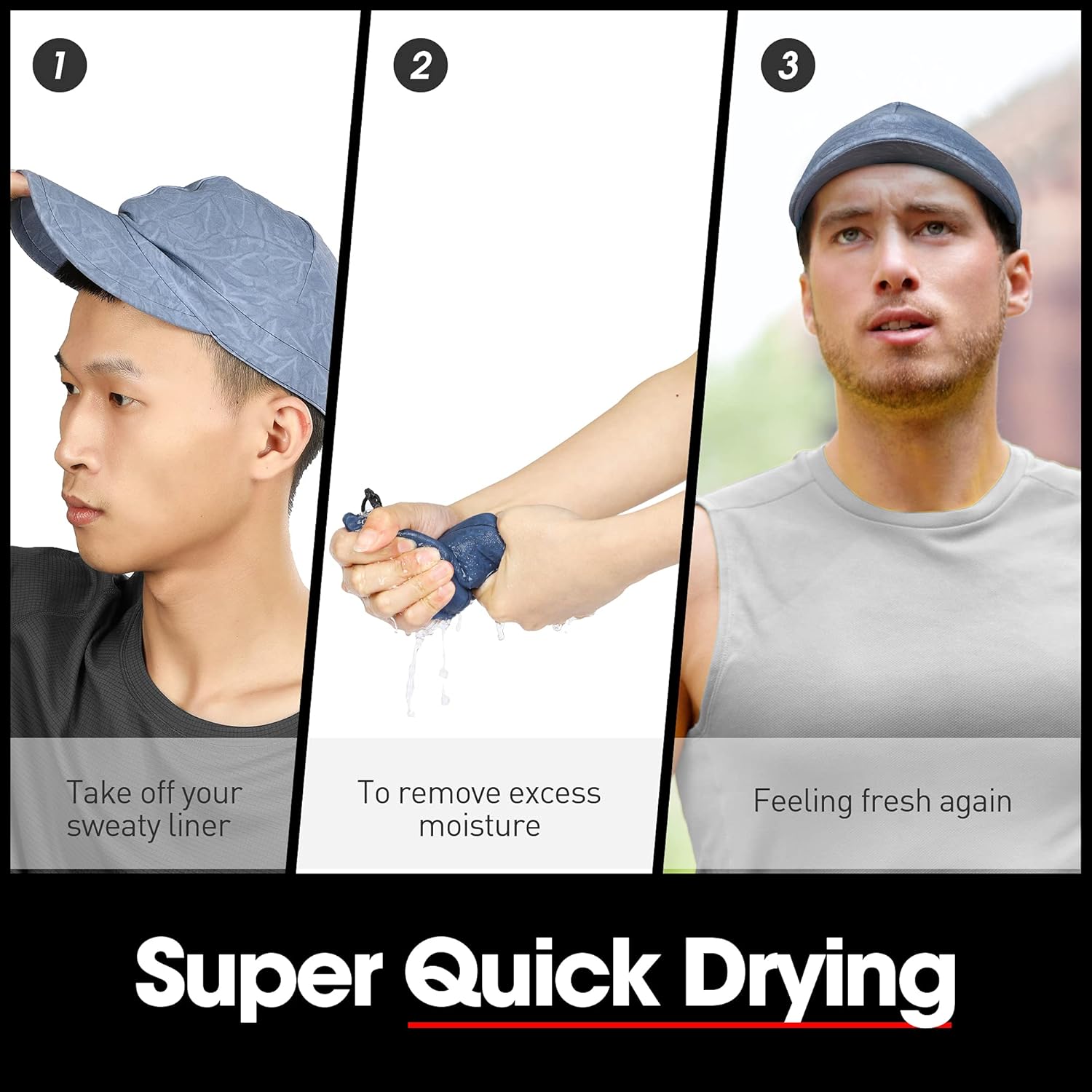 Arcweg Cycling Caps Biking Hat Adjustable Sweat Wicking Sunproof ...