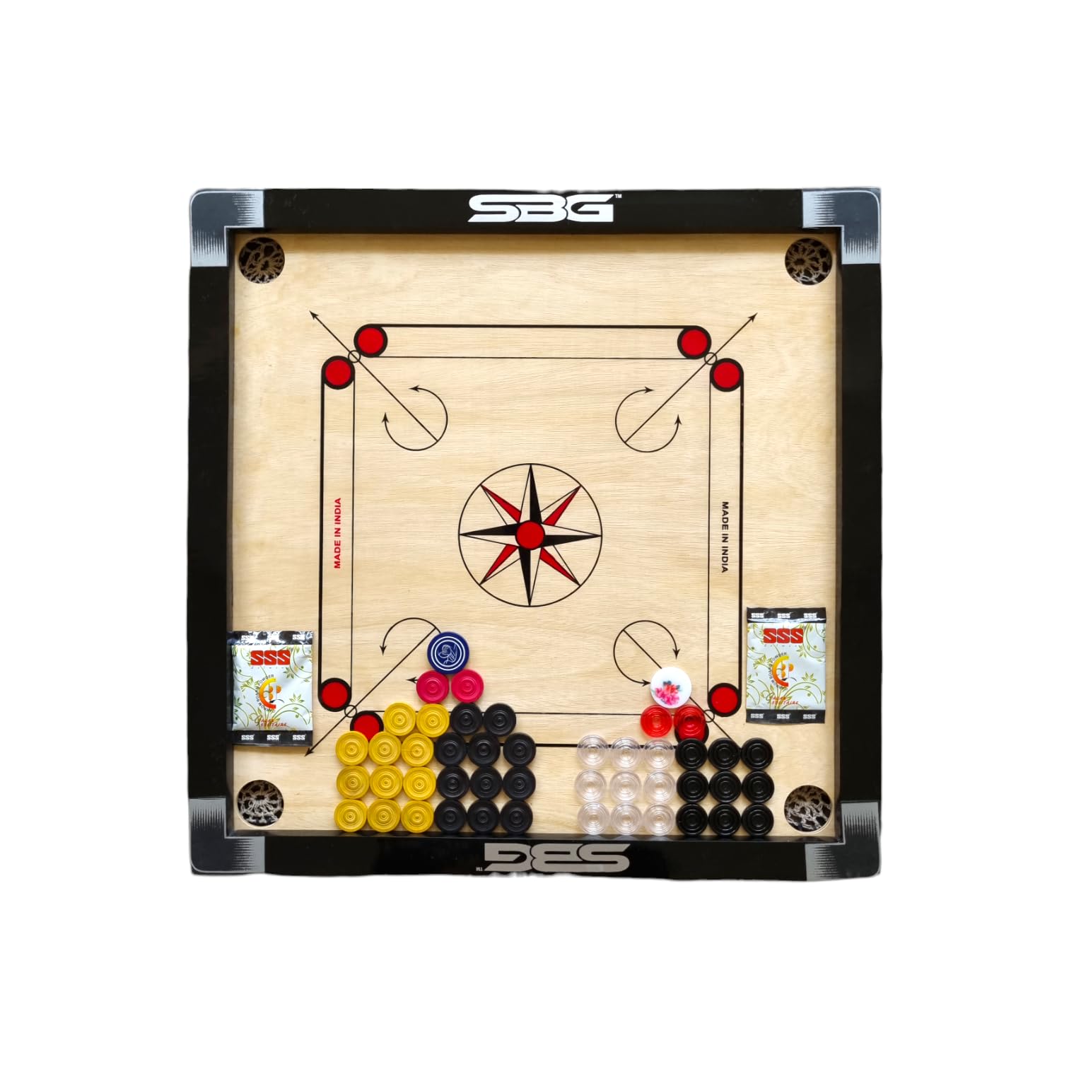 Buy SBG Carrom Board for Kids 26 inch, Medium size carrom board, Smooth ...