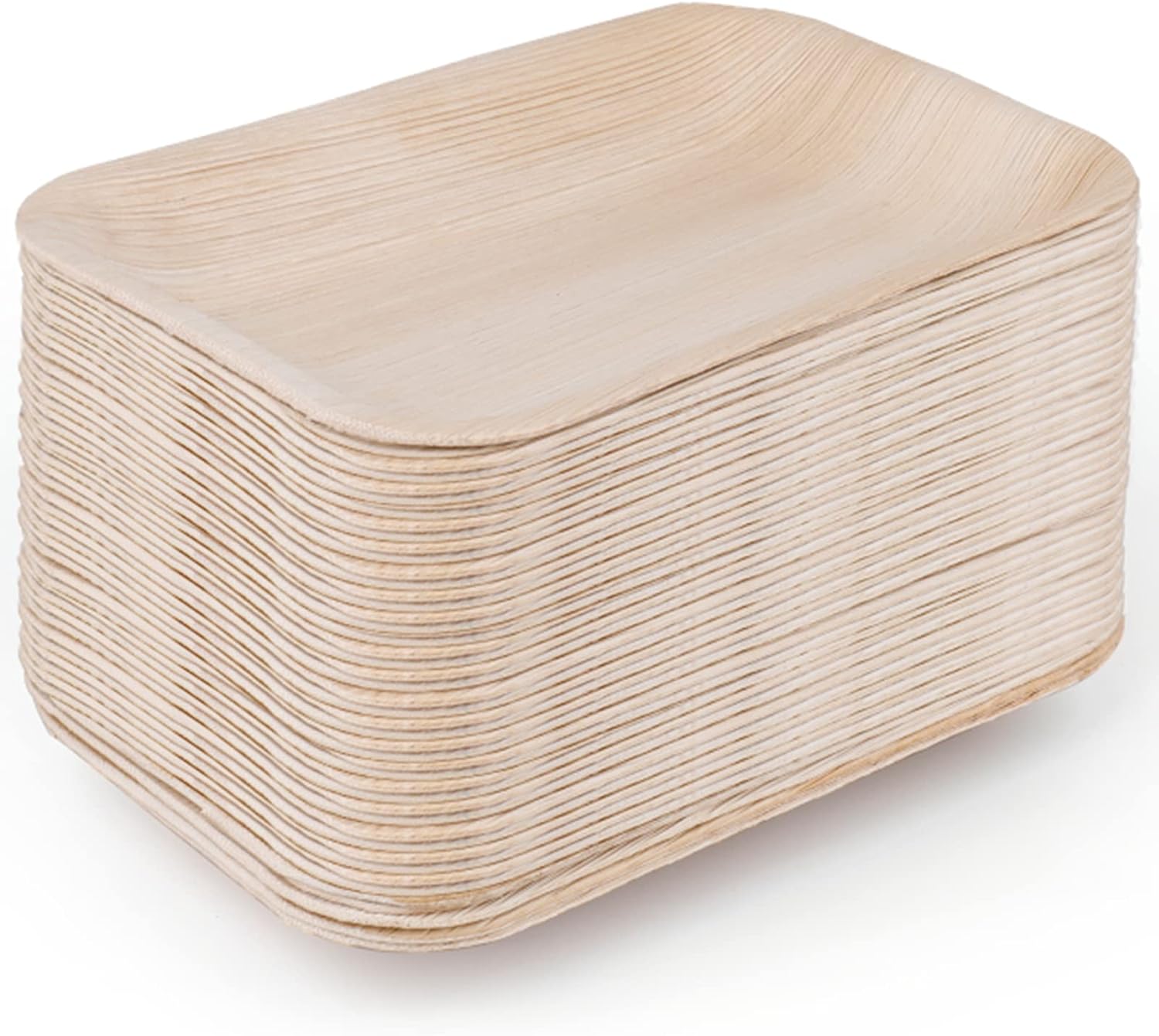 Dicunoy 35 Pack Reusable Palm Leaf Plates, 9.5" x 6" Mini Palm ...