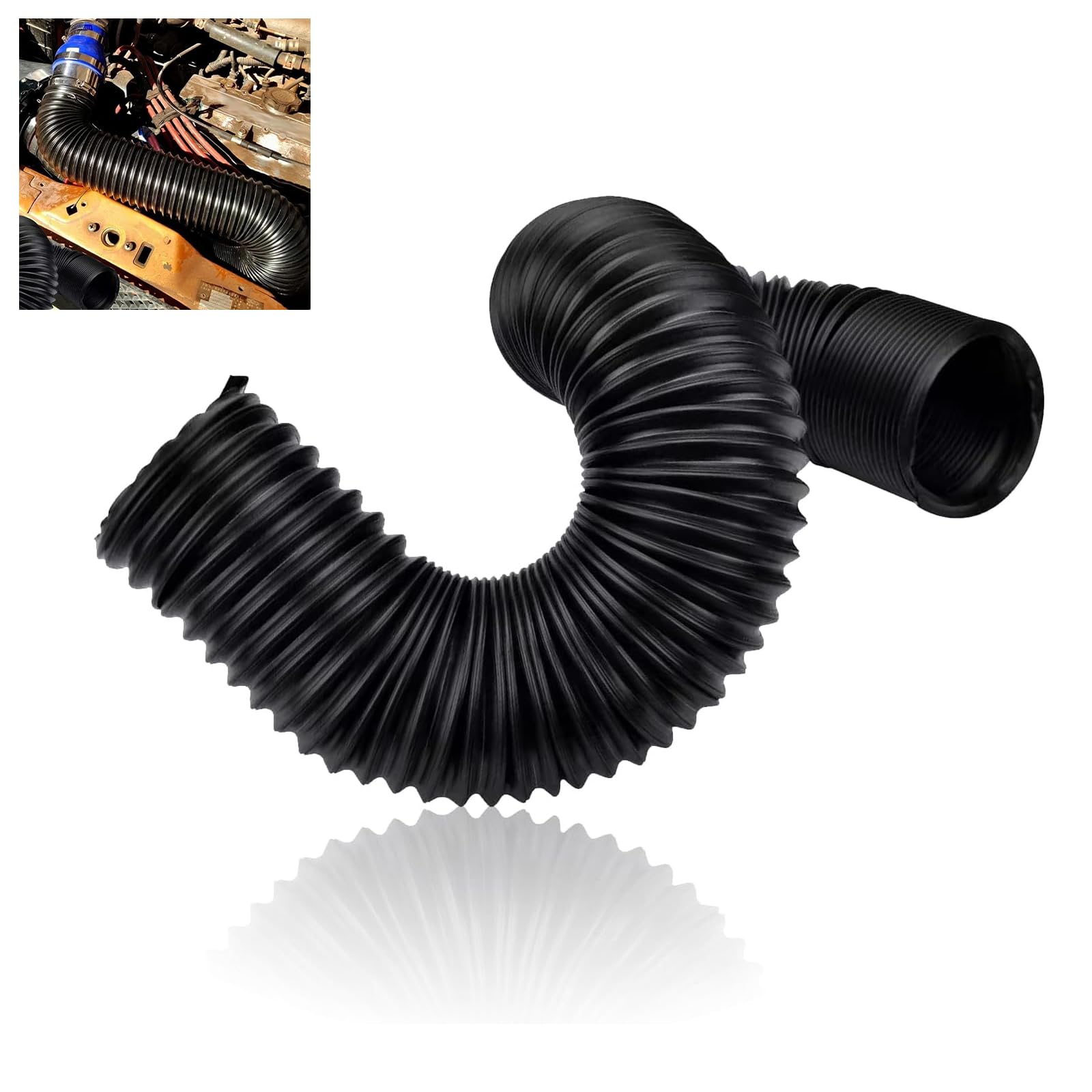 Amazon.com: ijuicy 1 PC Car Duct Hoses, 2.5" Flexible Retractable Fresh ...