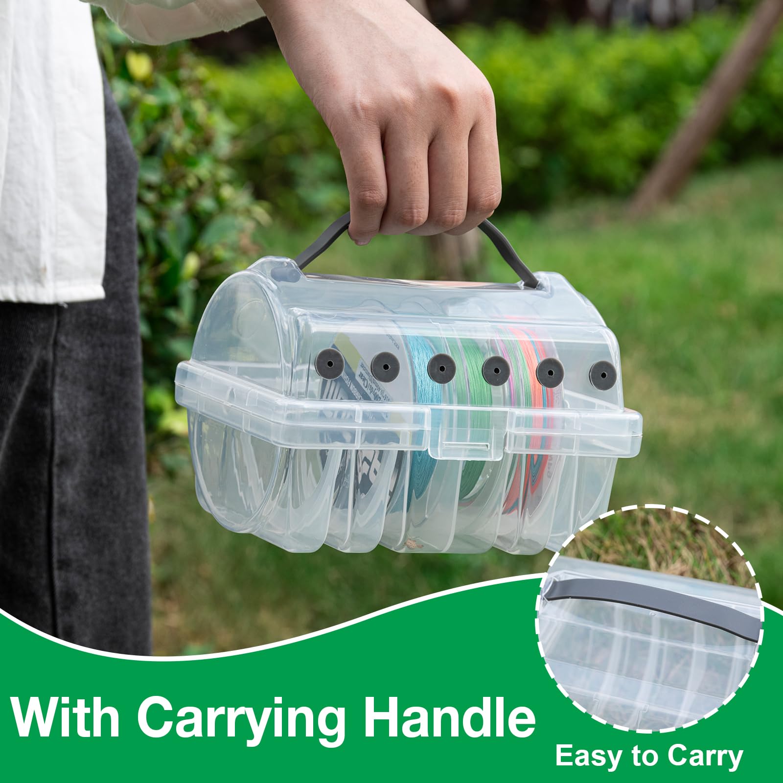 6 Compartment Box Esquirla Fishing Line Organizer Case - 6 Compartment ...