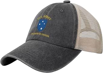 Amazon.com: Us Army 23rd Infantry Division Veteran Mesh Baseball Cap ...