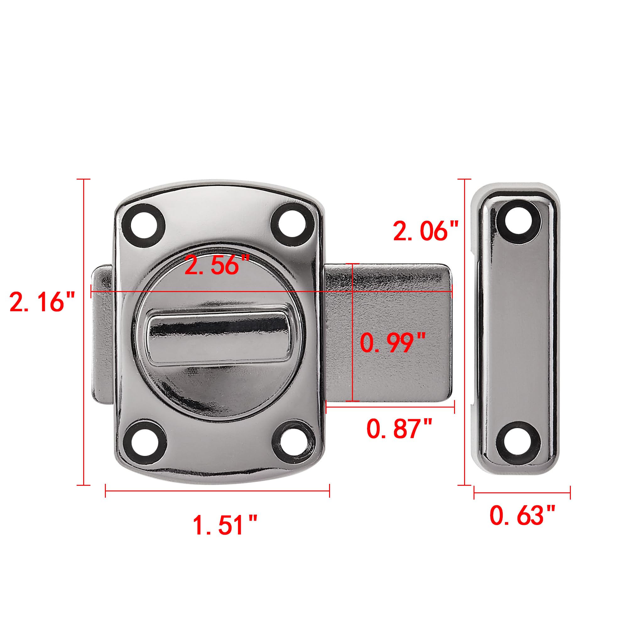 Snapklik.com : INIRET 2 Packs Rotate Bolt Latch Gate Latches Safety ...