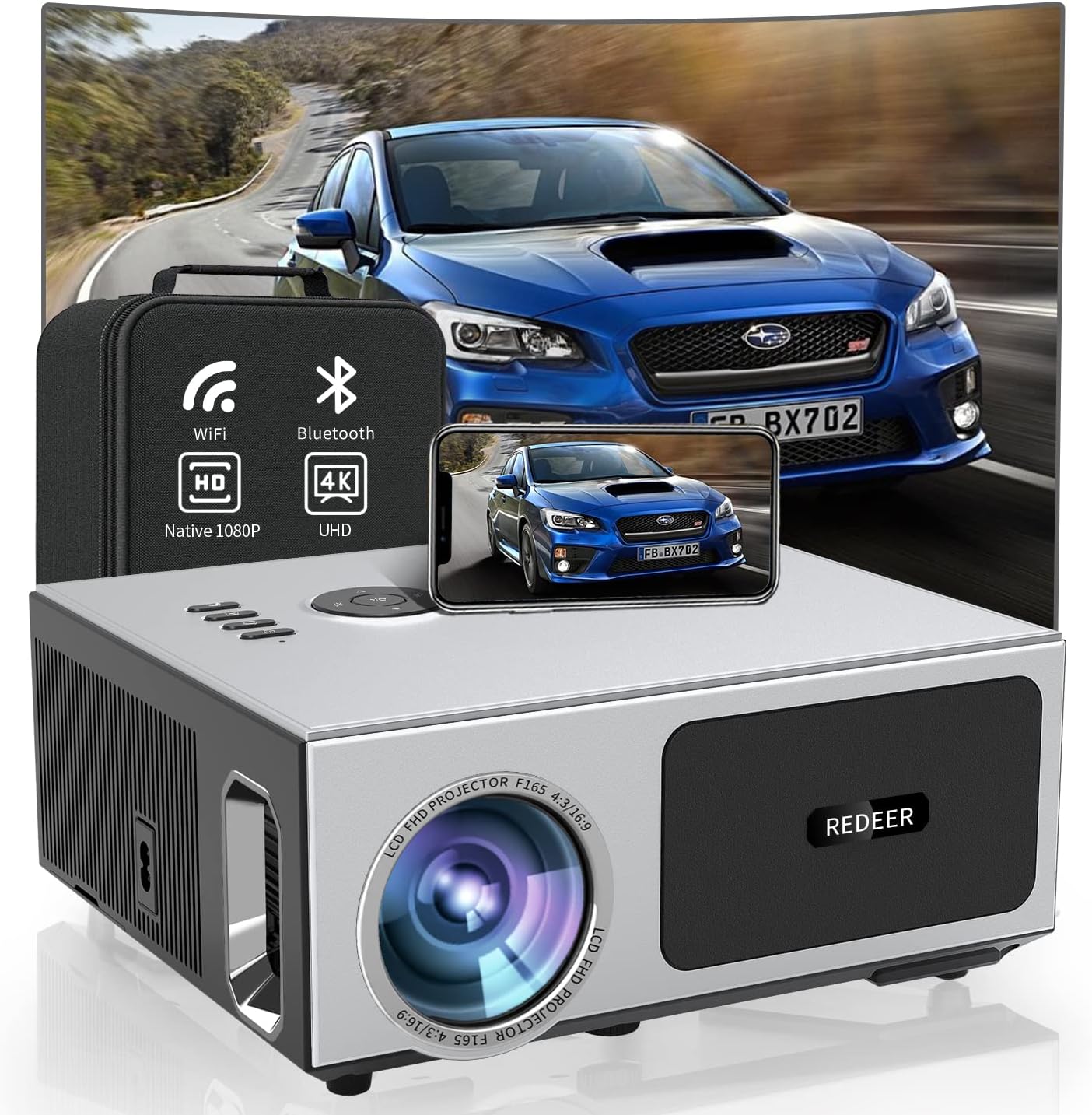 Amazon.com: 4K Projector,1000ANSI Home Movie Projector with Wifi 6 and ...