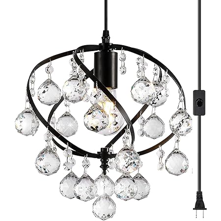 Plug in Pendant Lights Small Plug in Chandelier Mini Black Chandelier ...