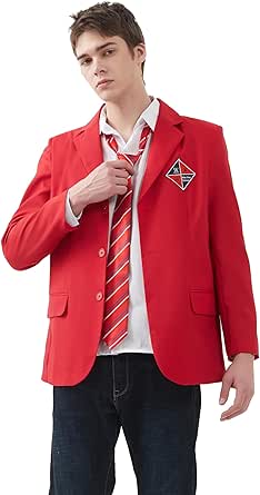 RBD Rebelde - Uniforme escolar para hombres, traje rojo de regreso a la ...