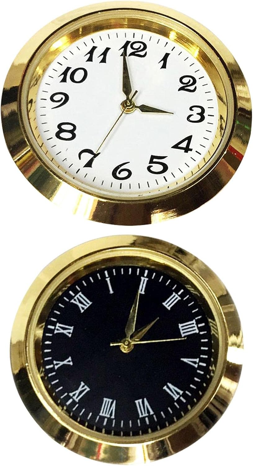 Amazon.com: MagiDeal 2 Pack Round Clock Insert Fit Diameter 1-3/8 Inch ...