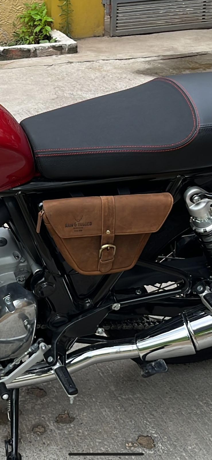 RAW & RUGGED Leather Interceptor 650 & Gt 650 Side Panel Bag. (Tan ...