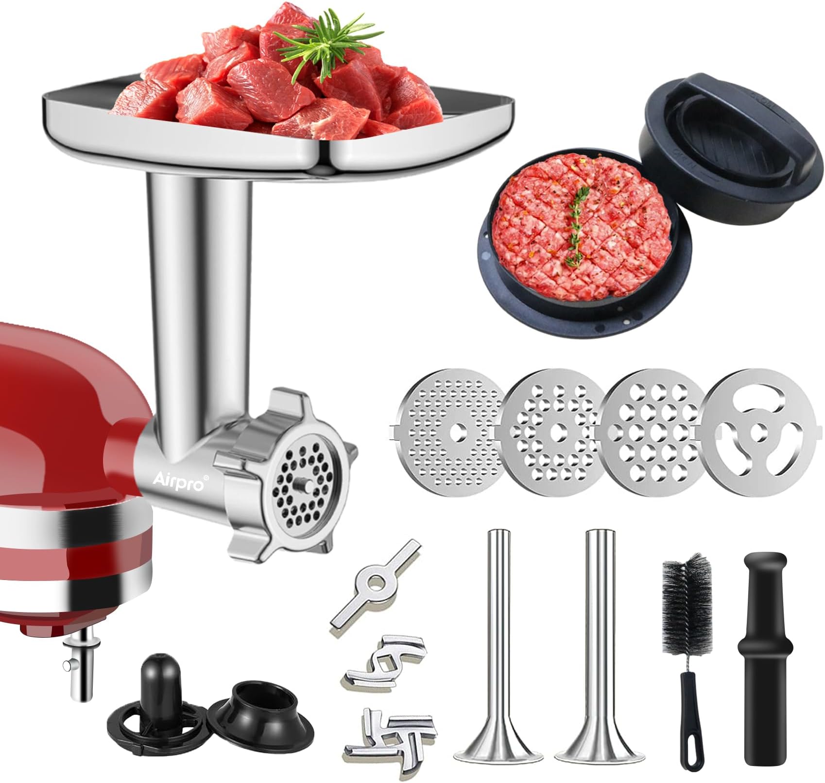 Amazon.com: Metal Meat Grinder Attachment for KitchenAid Stand Mixer ...