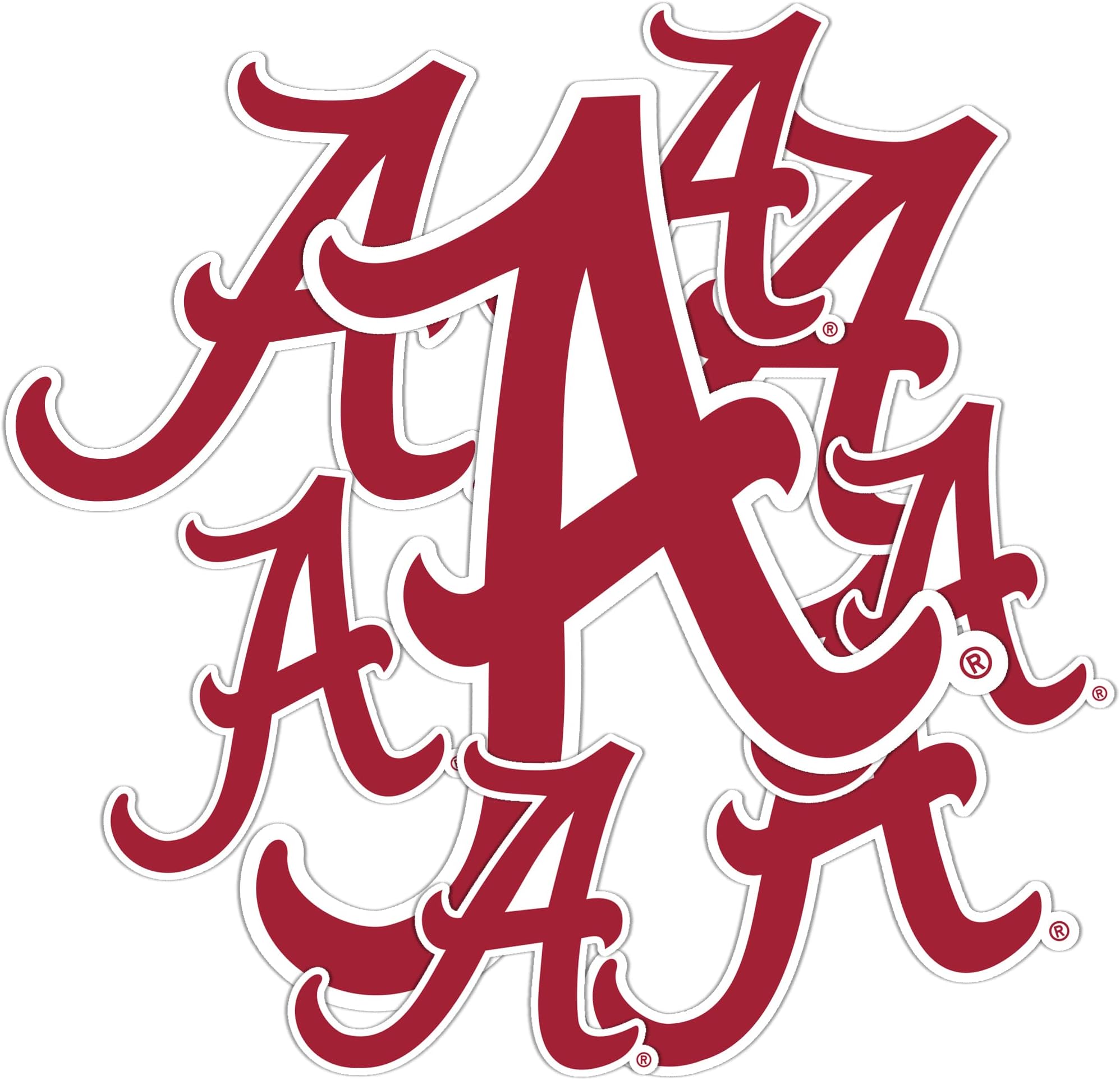 Amazon.com: ALABAMA Crimson Tide HOUNDSTOOTH SCRIPT A Logo vinyl decal ...