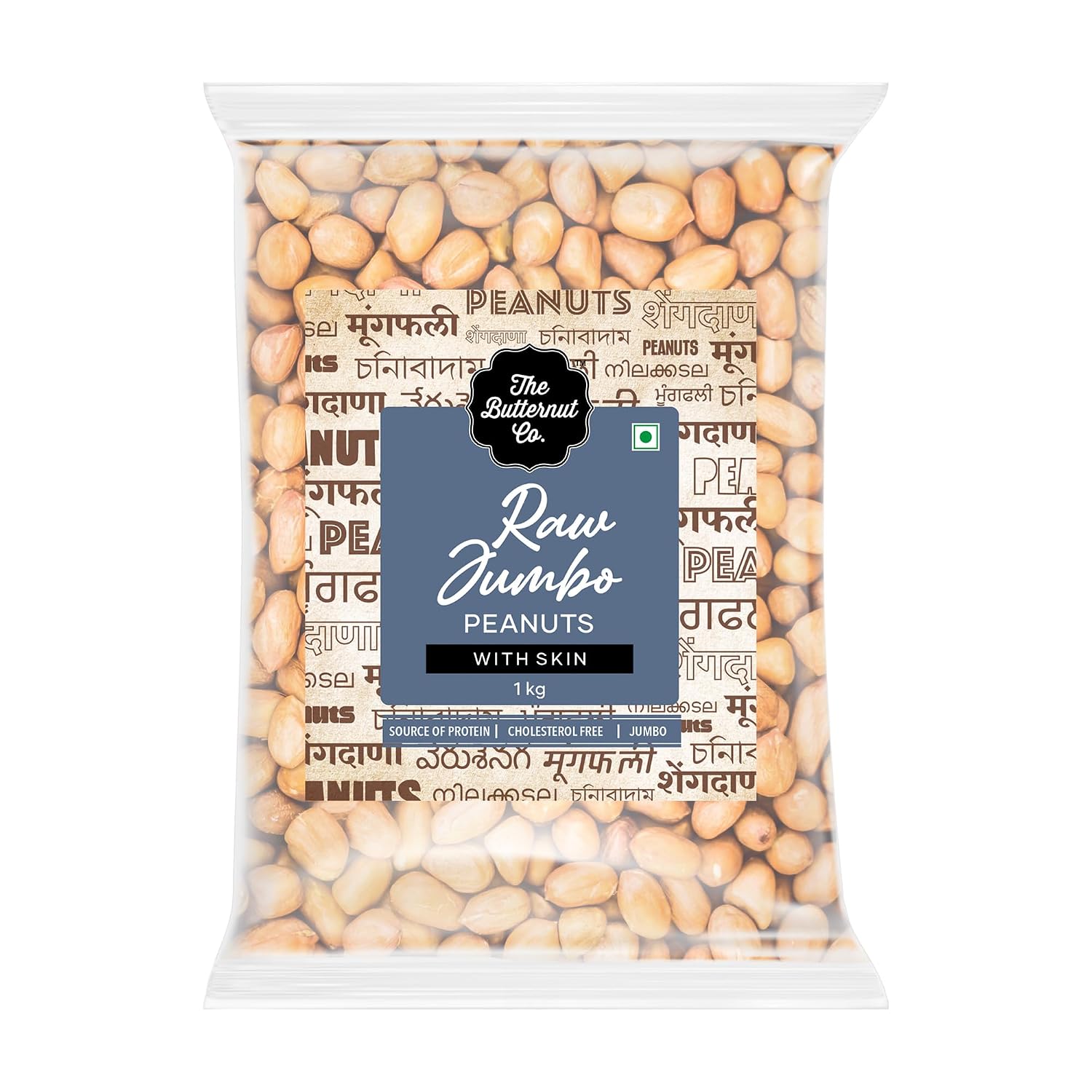 The Butternut Co. Raw Jumbo Peanuts with Skin, High Protein Snacks ...
