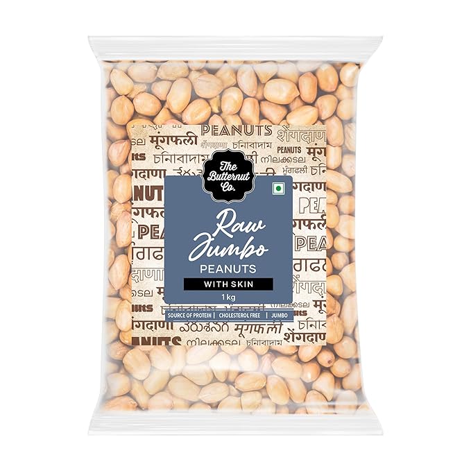 The Butternut Co. Raw Jumbo Peanuts with Skin, High Protein Snacks ...