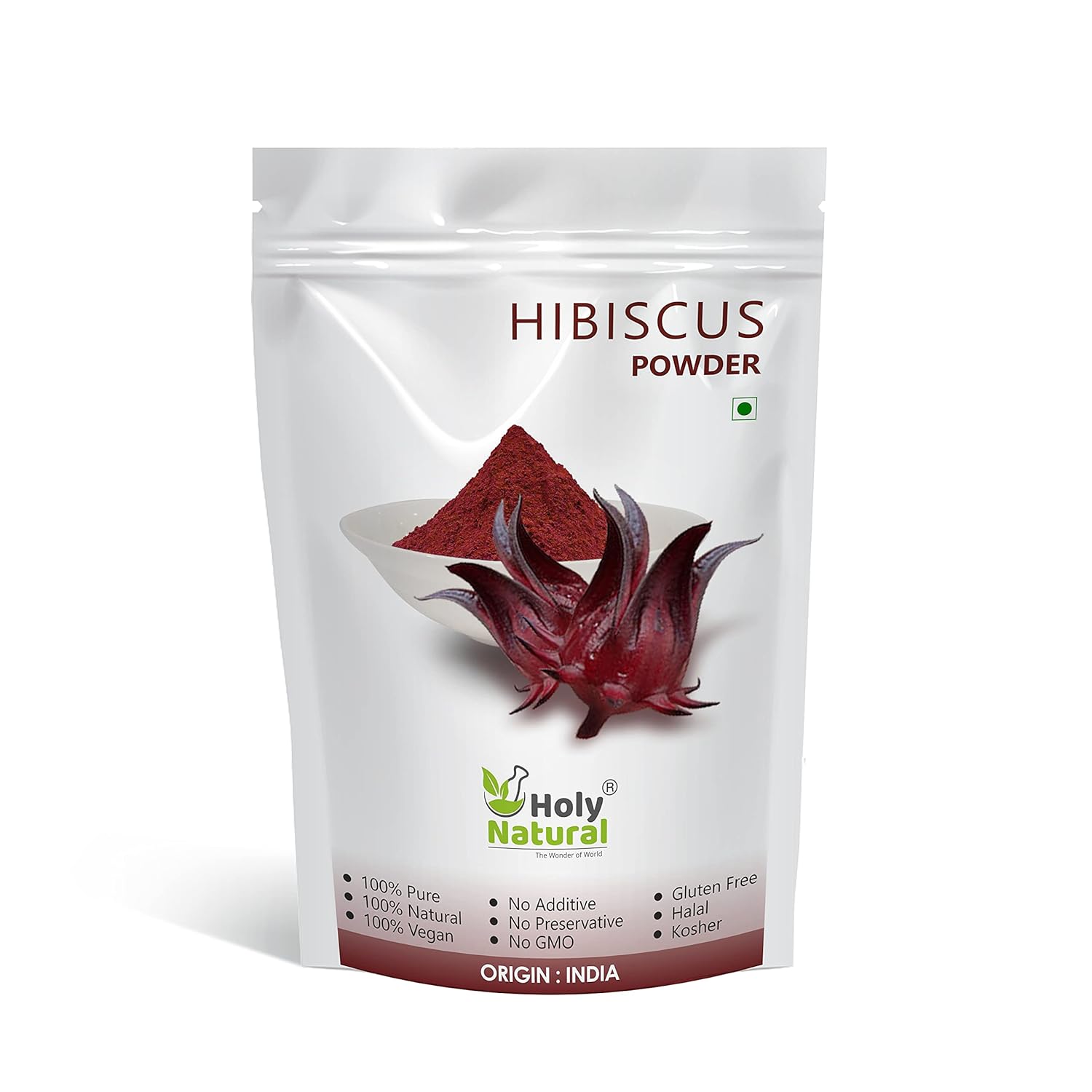 Holy Natural Hibiscus Powder (200gm), Hibiscus Sabdariffa, Rosella ...