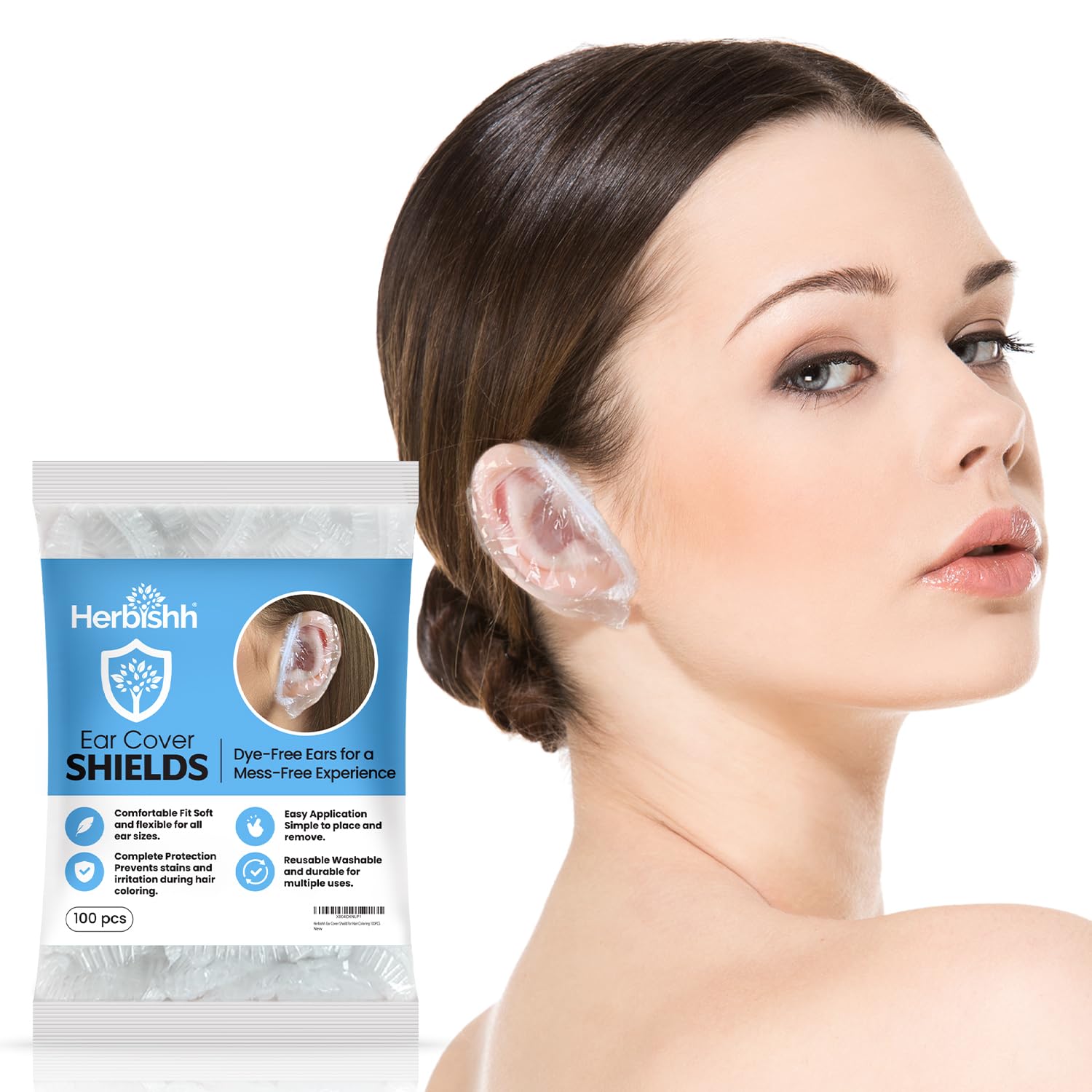 Amazon.com : Herbishh Hair Color Ear Shield Covers, Reusable Hair Dye ...