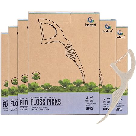 Amazon.com : Natural Dental Floss Picks - Eco Friendly Cruelty Free ...