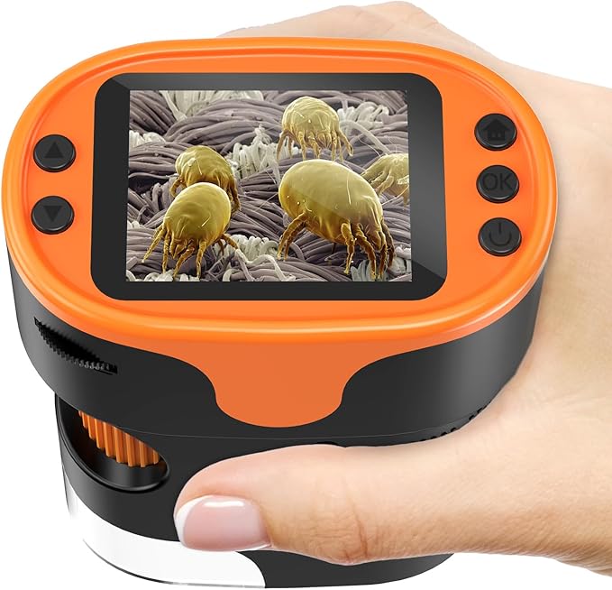 Amazon.com: 1000X Handheld Microscope for Kids 4K 2.0" Screen ...